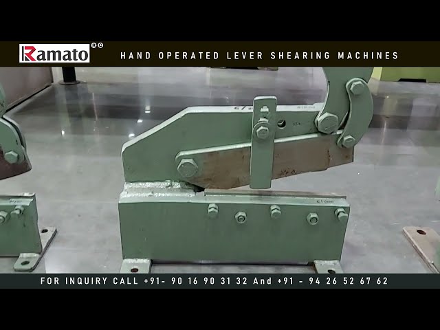 Cutting Machine - 6/200 HAND OPERATED LEVER SHEARING MACHINES ...