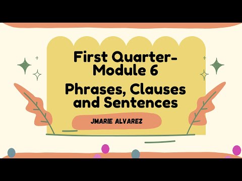 ENGLISH 7 | Phrases, Clauses and Sentences | WITH TAGALOG LECTURE | JMARIE ALVAREZ