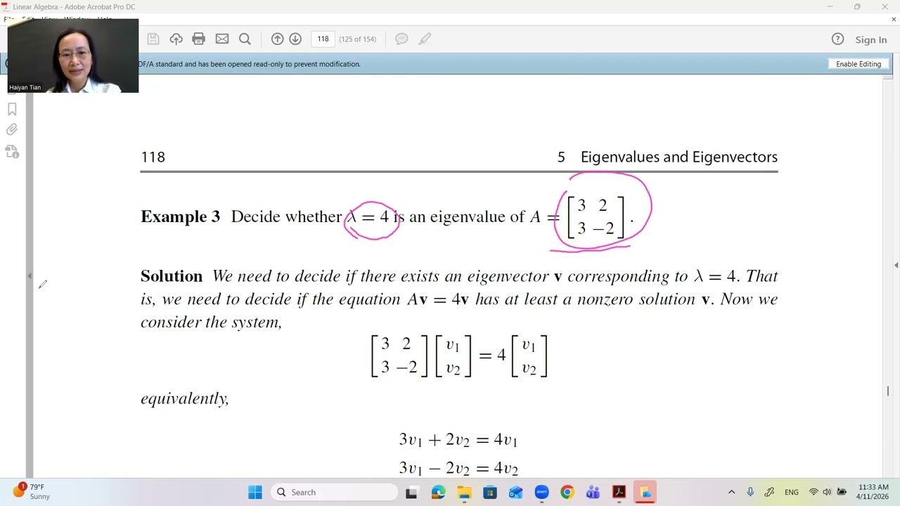Linear Algebra 5-1 - Eigenvalues and Eigenvectors