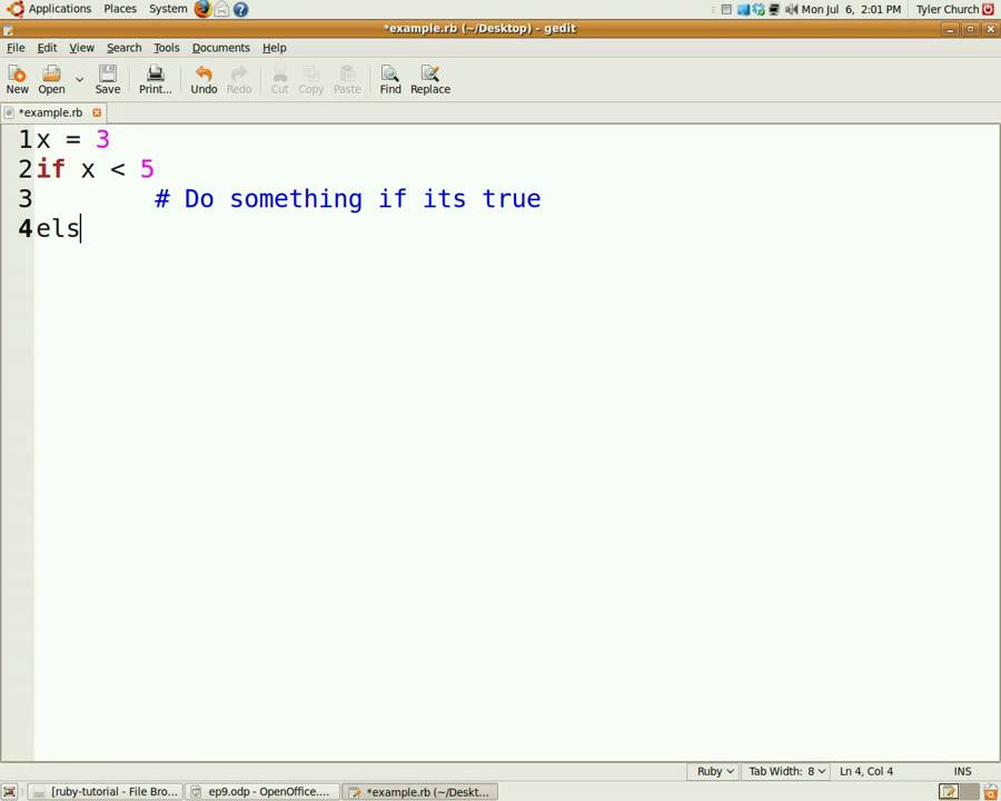 Programming With Ruby Episode 9, Flow Control Part 1
