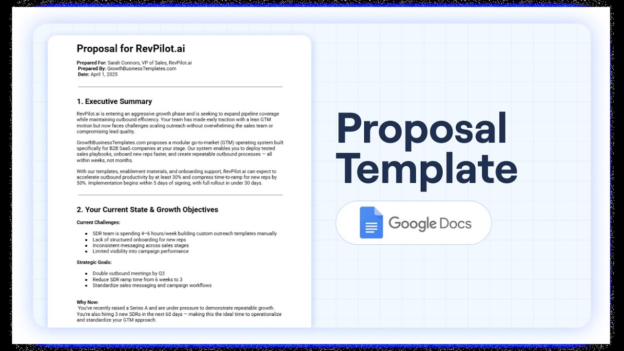 Proposal Template for Google Docs