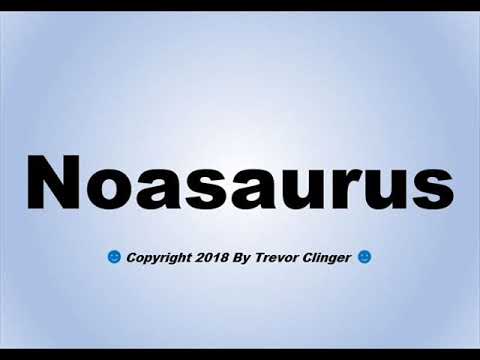 How To Pronounce Noasaurus