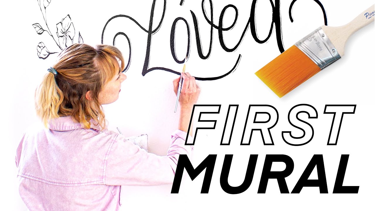 How to Paint a Wall Mural! ~ Process + Vlog