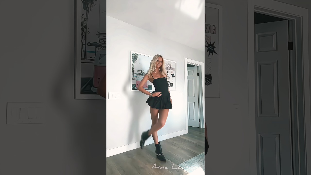 Anna Lovgren Stuns in a Black Mini Skirt | Fashion Inspiration & Style Tips