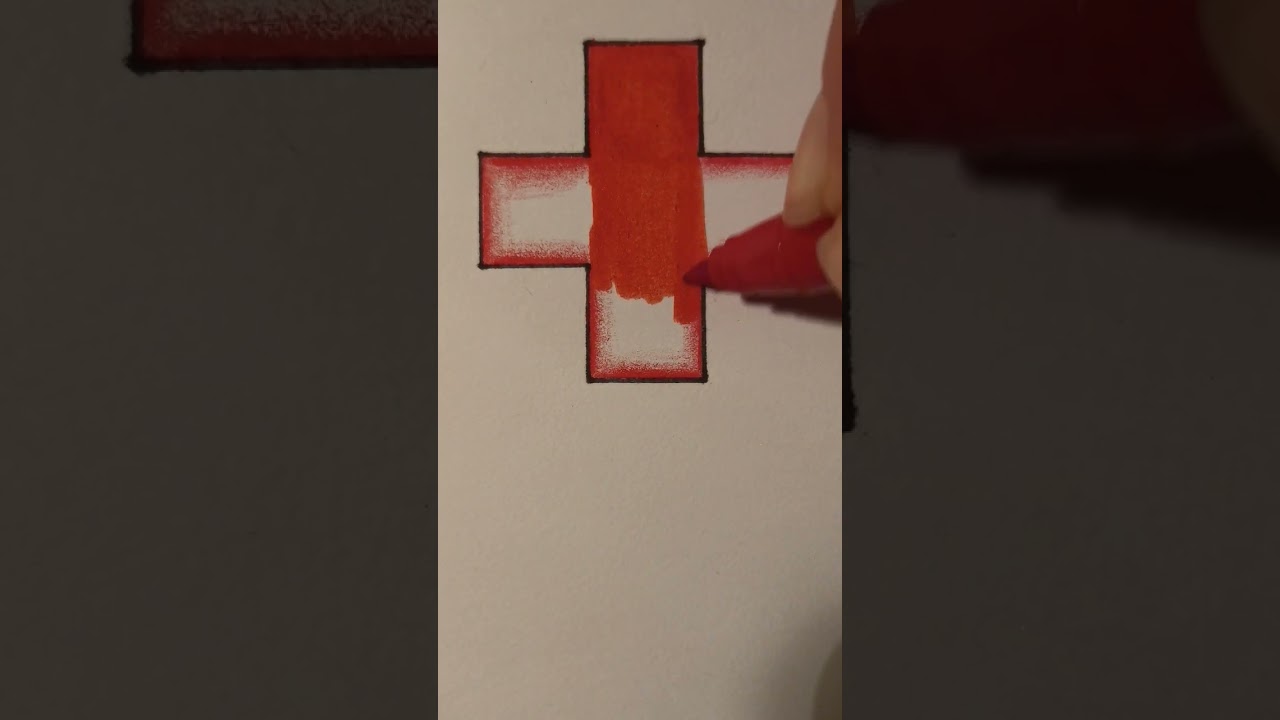Red Cross Logo Drawing #redcross #art #satisfying #drawing #relax #relaxing #baladrawing64