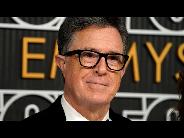 Stephen Colbert struggles to hold back tears as the Late Show remembers ...