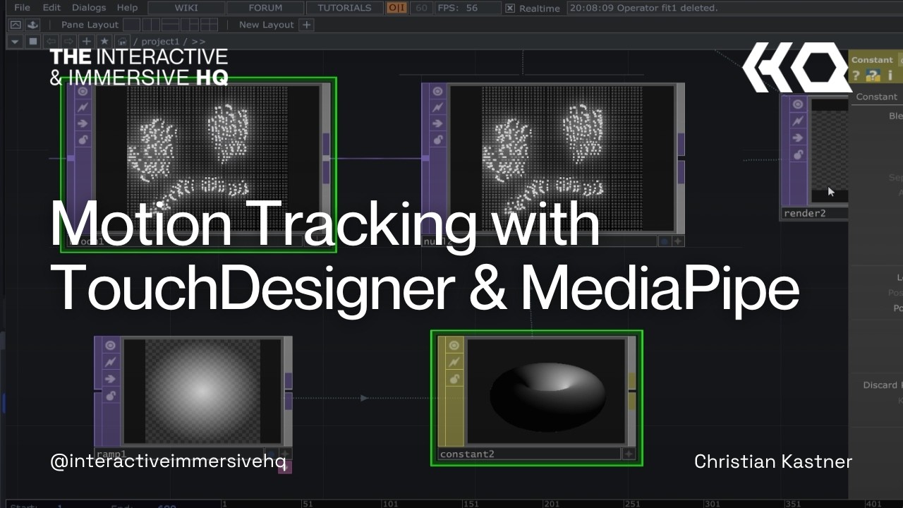Motion Tracking with TouchDesigner & MediaPipe - TouchDesigner Tutorial 196