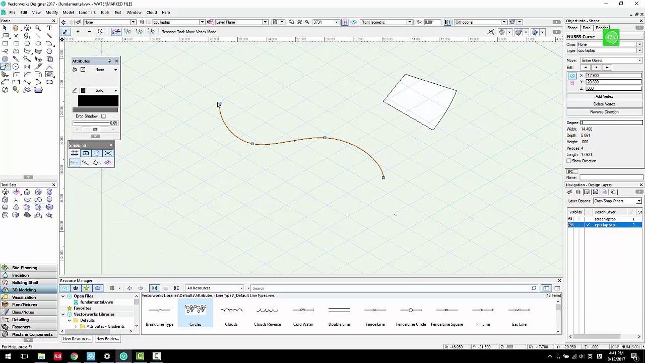 Vectorworks Tutorial Basic 2: drafting and 3d modeling basics