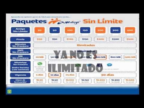 Paquetes Amigo Sin Limite de TELCEL SI TIENEN LIMITE