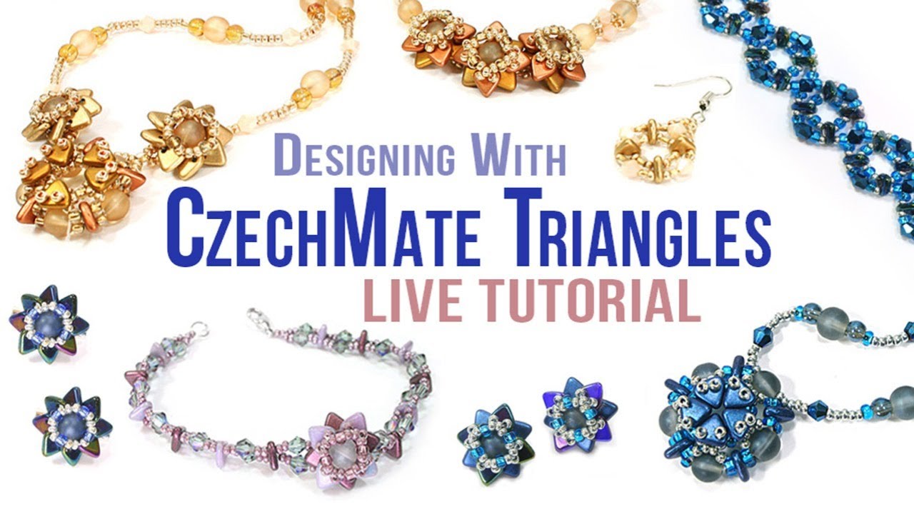 7 Different Jewellery Designs | How To Use CzechMate Triangles | Bead Spider Live Tutorial