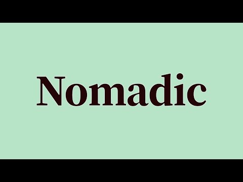 Nomadic Pronunciation and Meaning