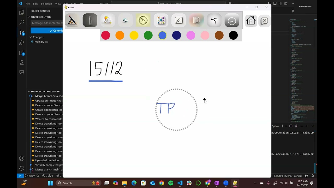 OpenSketch - Alan Pham's 15112 TP Demo Video