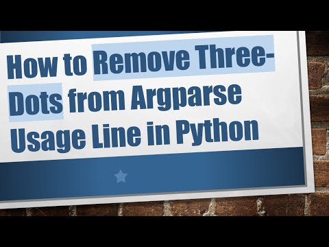 How to Remove Three-Dots from Argparse Usage Line in Python