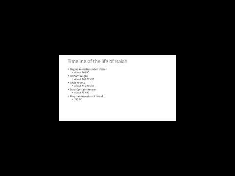 Preparing to understand Isaiah 1: a historical overview (week of Sept. 5, first to watch)