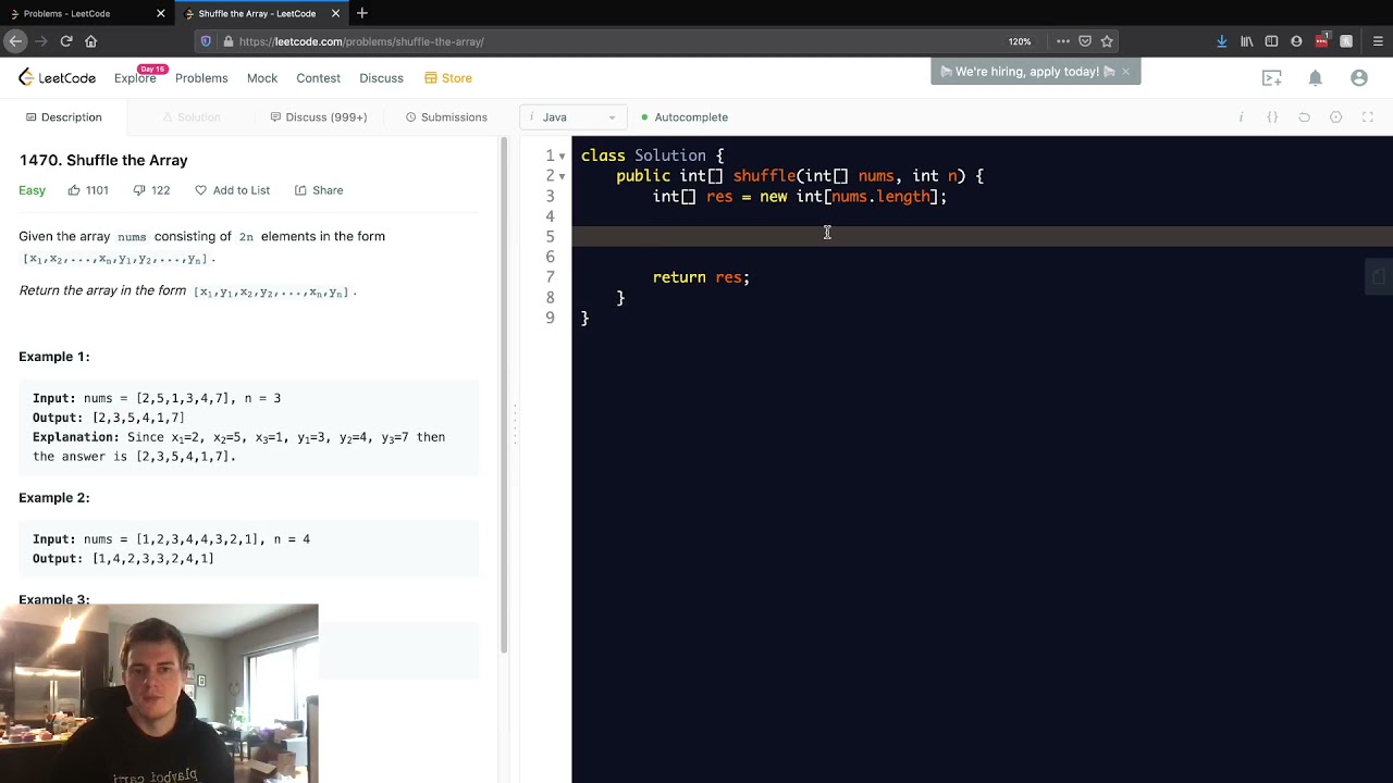 Leetcode Solution - 1470 Shuffle the Array
