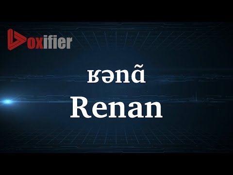 How to Pronunce Renan in French - Voxifier.com