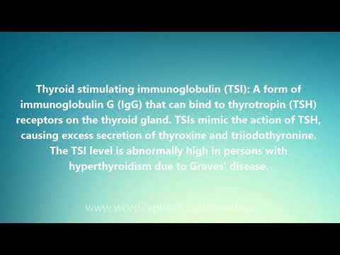Thyroid stimulating immunoglobulin (TSI) - Medical Meaning and Pronunciation