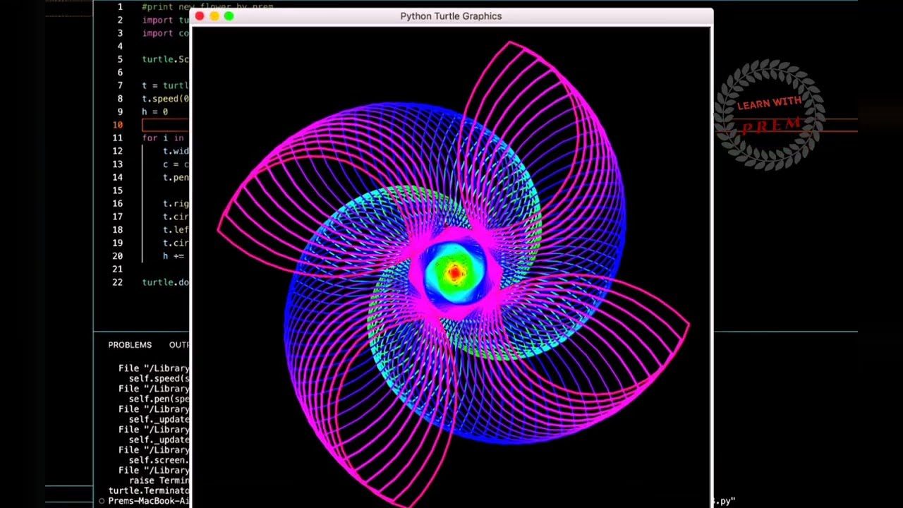 Python turtle Art #python #programming #coding #technews #youtube