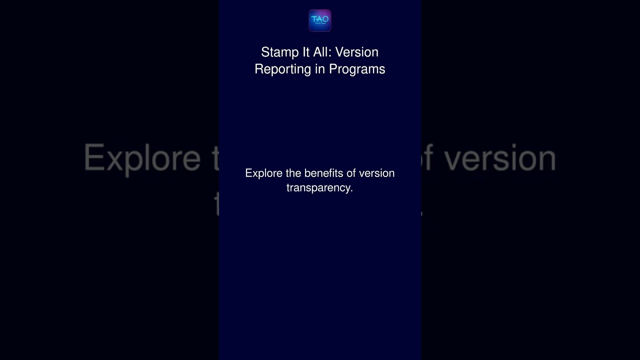 Stamp It All: Version Reporting in Programs