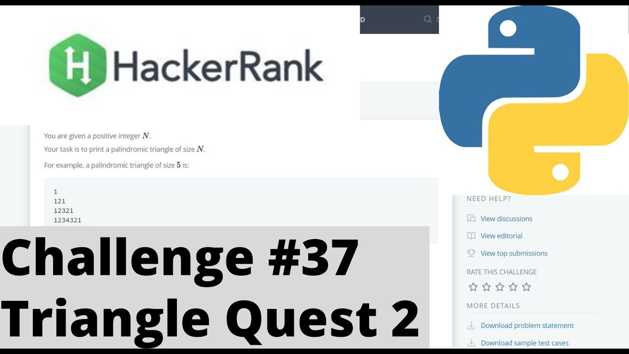 Hackerrank Python | Challenge #37 | Triangle Quest Two