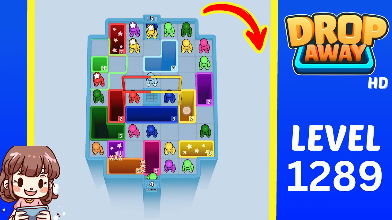 Drop Away Level 1289 Solution Walkthrough