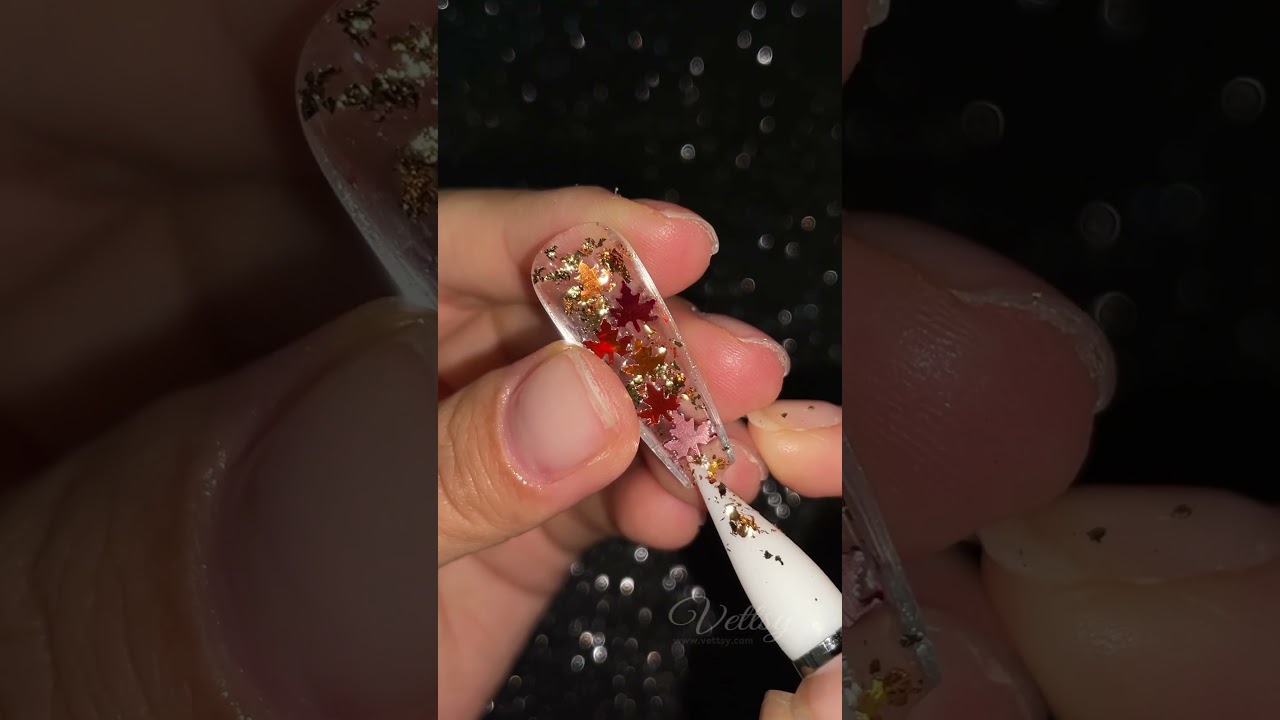 Easy Maple Leaf Nail Design For Fall | Simple Brown Autumn Nail Idea #nailart #gelnails