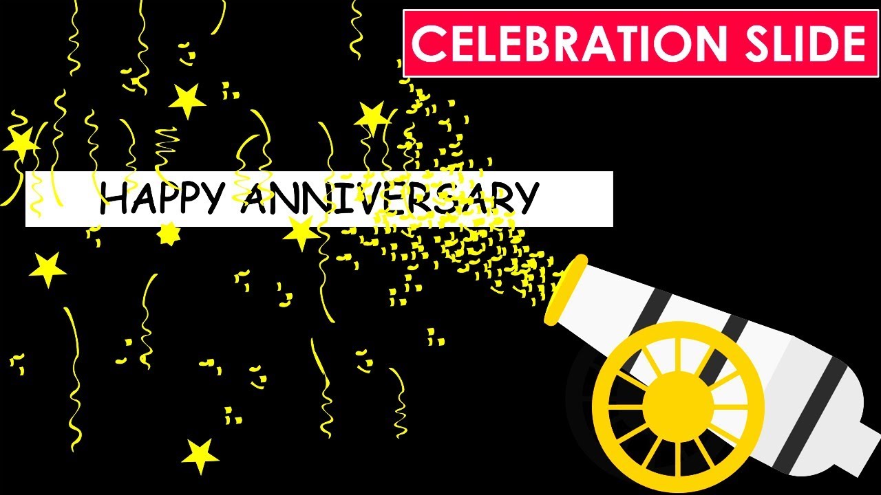 Celebration slide in PowerPoint / Celebrate your achievement with style