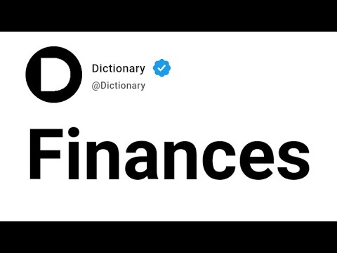 Finances Meaning In English