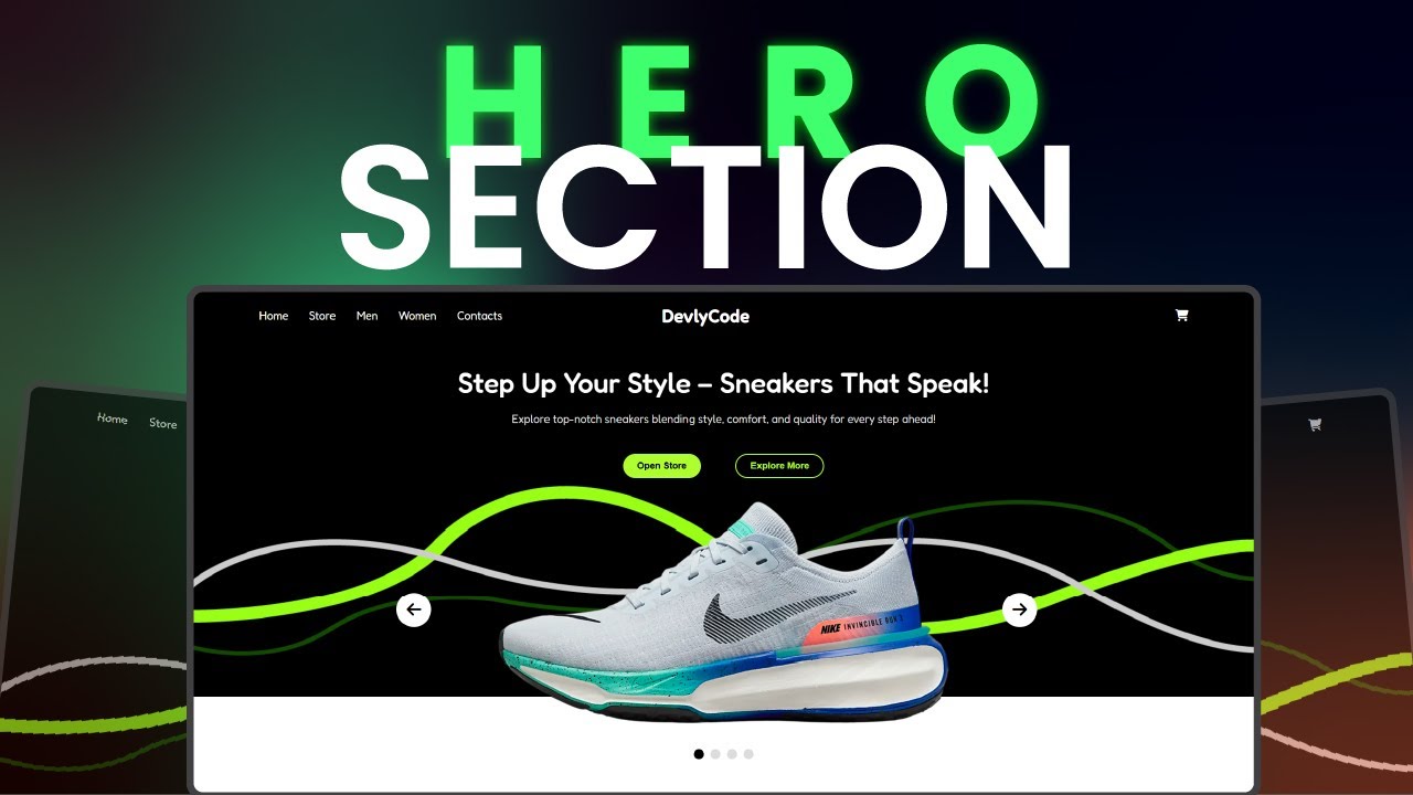 How to Create Simple Hero Section | HTML CSS and Javascript