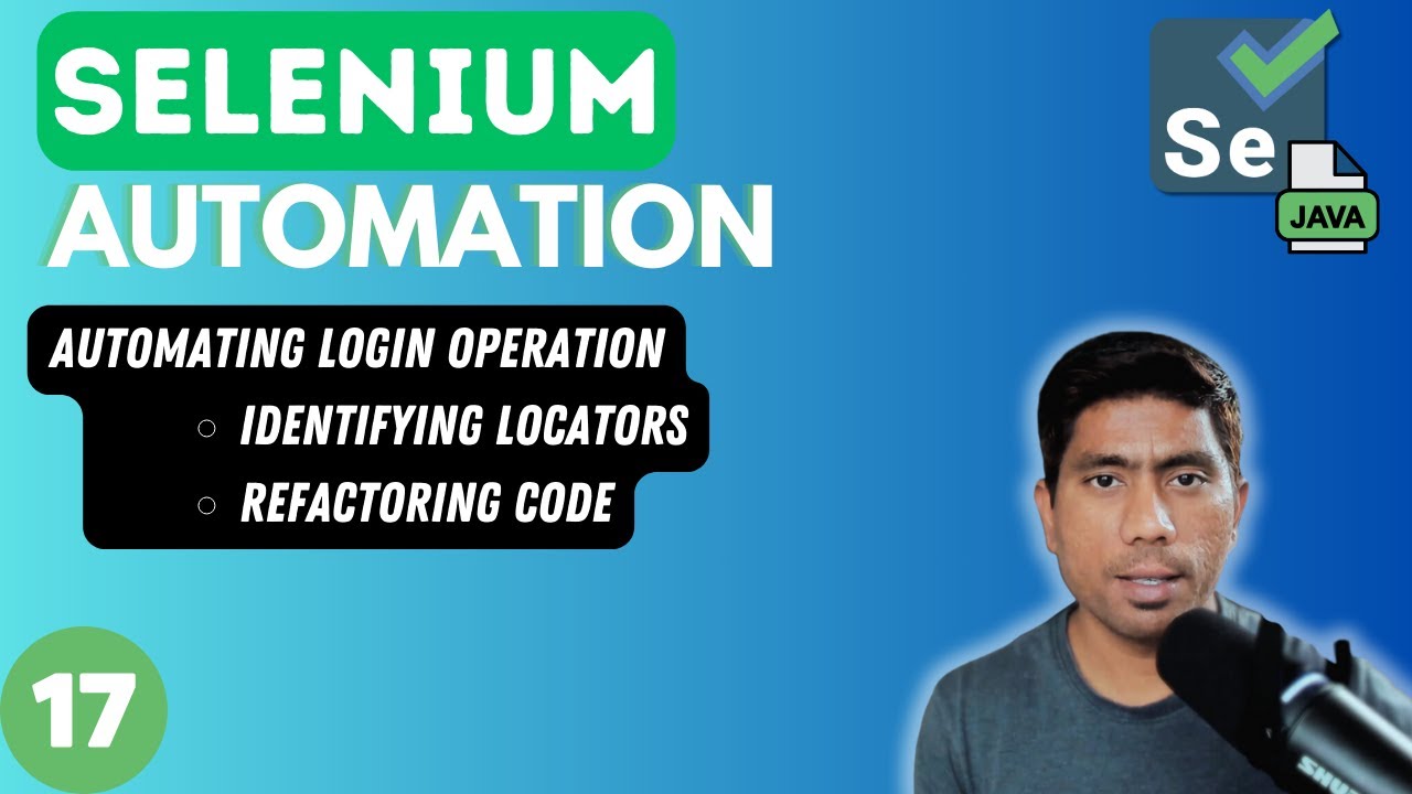 #17 - Automating Login Operation using Selenium with Java -2024 series