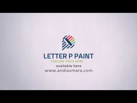Letter 'p' Paint Logo Template
