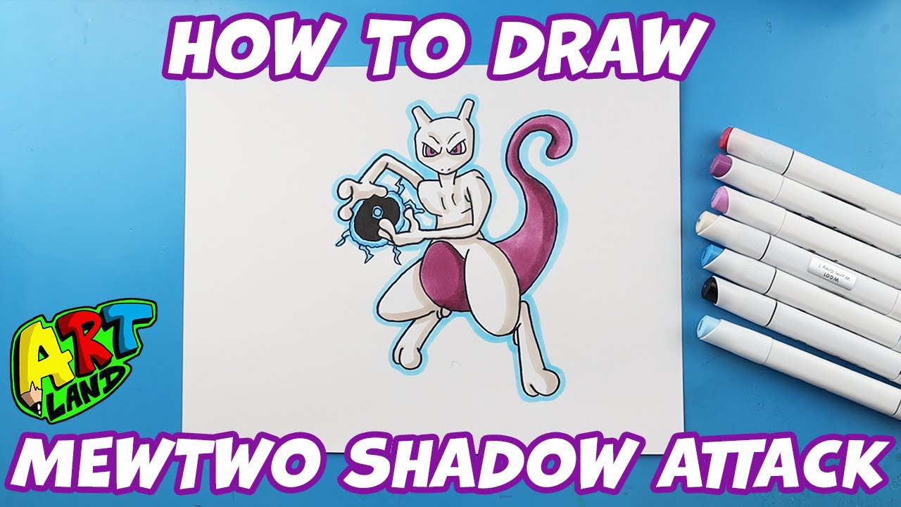 How to Draw Mewtwo Shadow Ball Attack