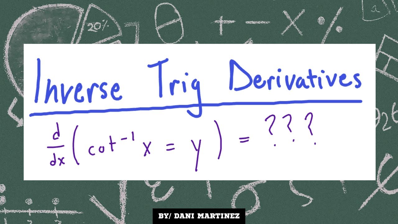 Derivative of Cot Inverse Explained