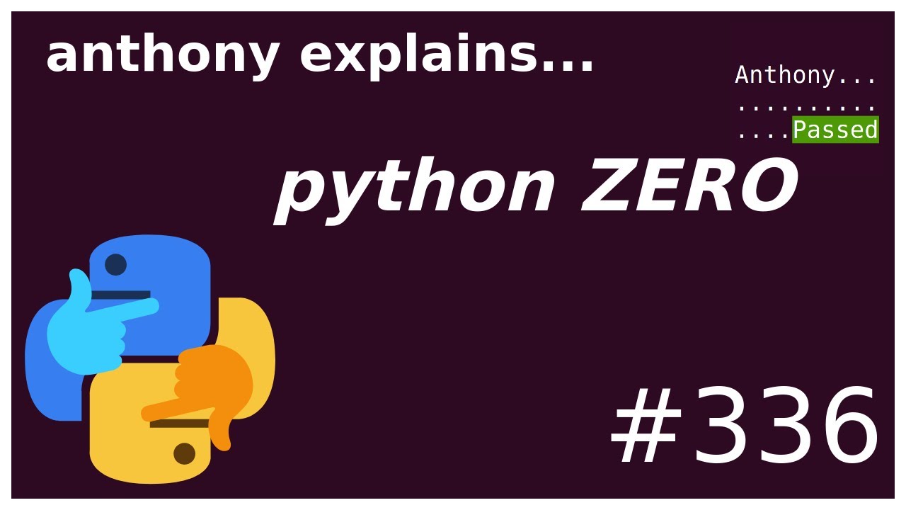 porting code to python **ZERO** (intermediate - advanced) anthony explains #336