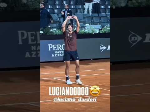Luciano Darderi CELEBRATES FIRST VICTORY IN ROME 2025 #ibi25 #tennis #matchpoint