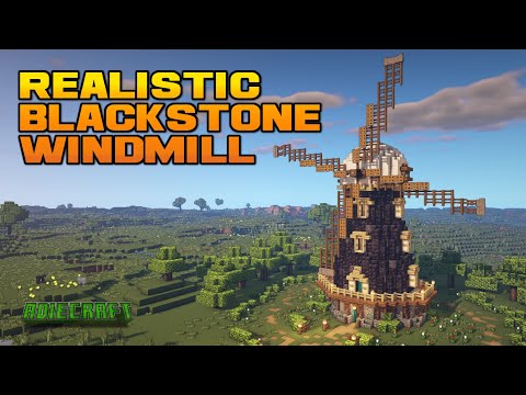 Minecraft Windmill - Tutorial - Realistic Minecraft Windmill Minecraft Map