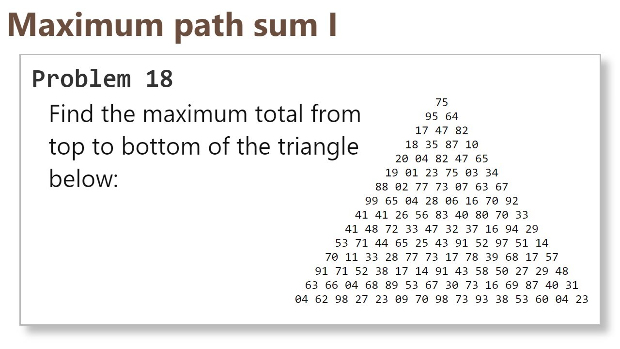 Project Euler: Problem 18 (C/C++)