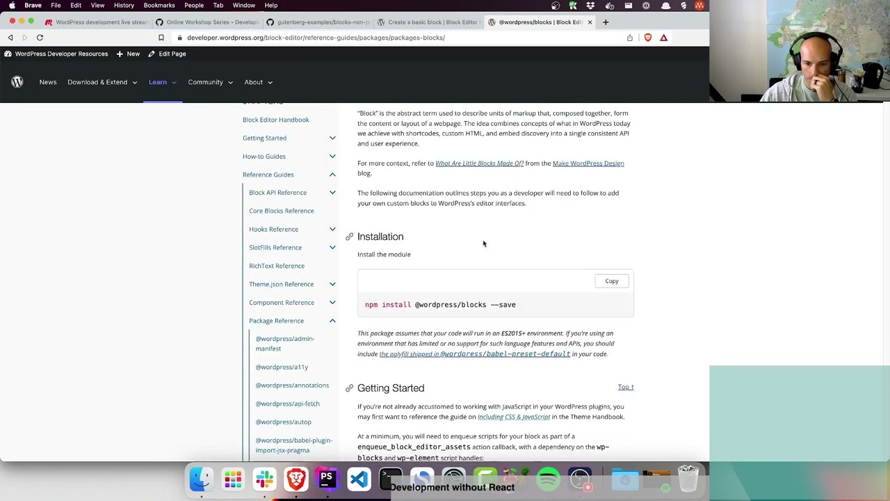 WordPress Development Live Stream - Developing Blocks without React - Block Basics