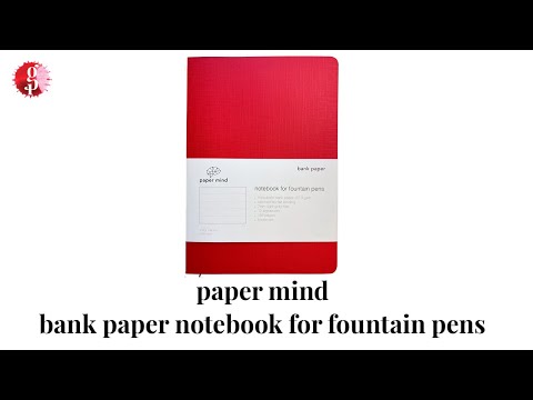 Paper Mind Bank Paper Notebook for Fountain Pens