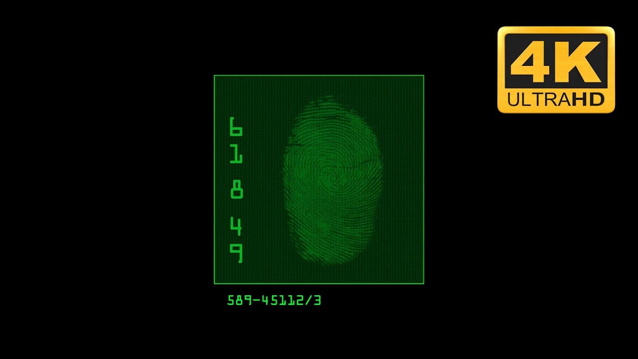 4K Fingerprint Scanner 🔋 Green & Black Background
