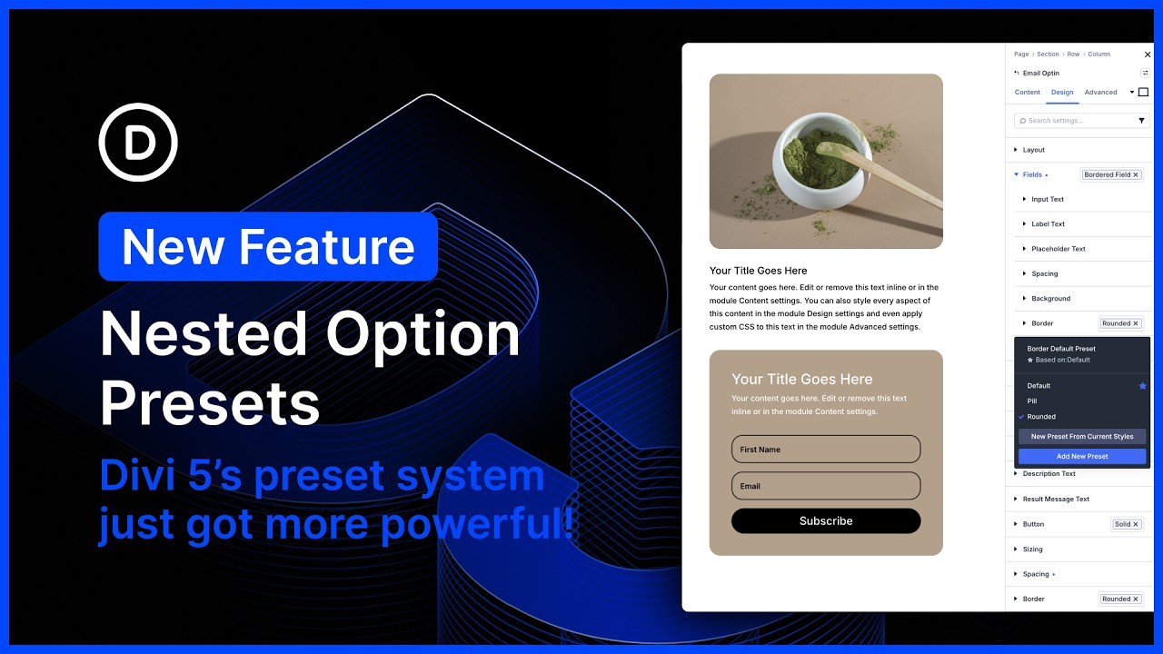 🤯 Nested Options Presets for Divi 5 (New Feature)