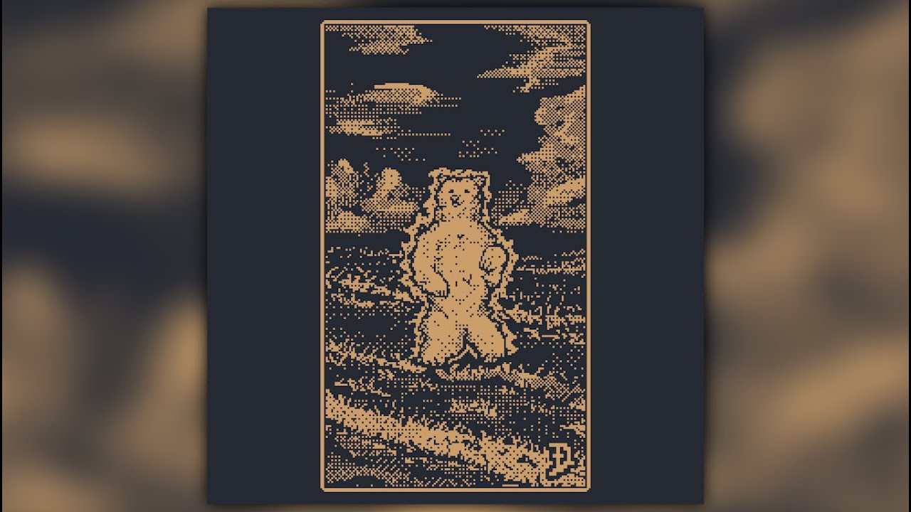 Bear - 1-BIT Pixel Art Timelapse