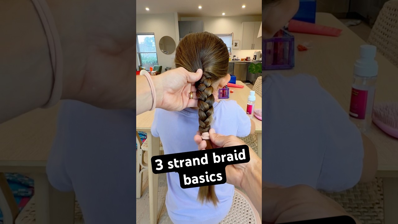 3 strand braid basics #dadbraids #girldad #braidingtutorial
