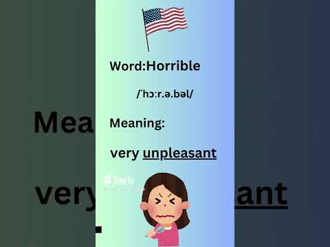 How to Pronounce Horrible in American Accent #learnenglish #learning