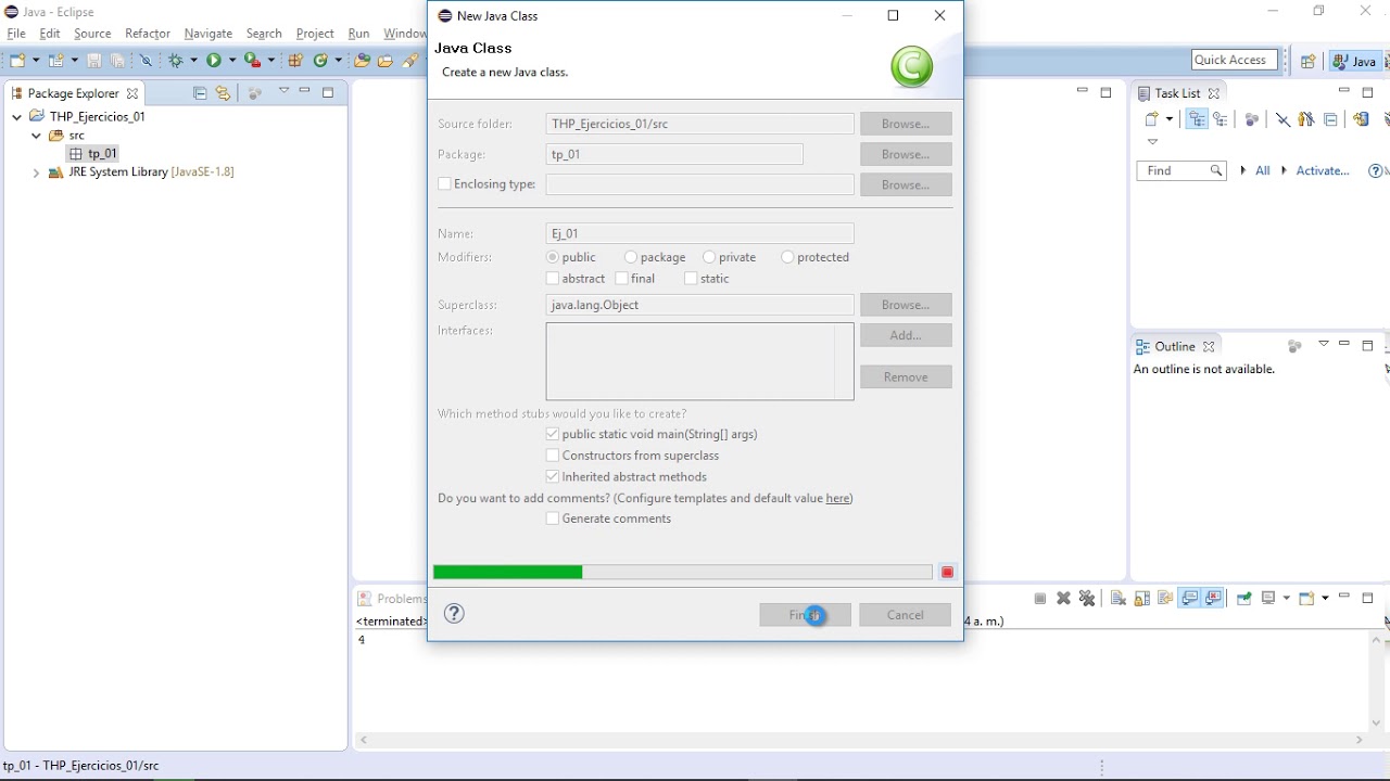 Java en Eclipse 01 -  Crear proyecto, package y clase