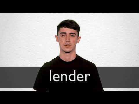 How to pronounce LENDER in British English