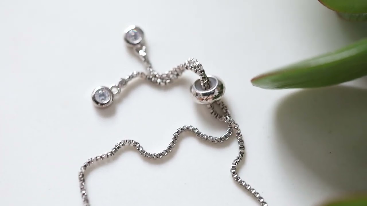 Rhodium Plated Petite Evil Eye Bracelet