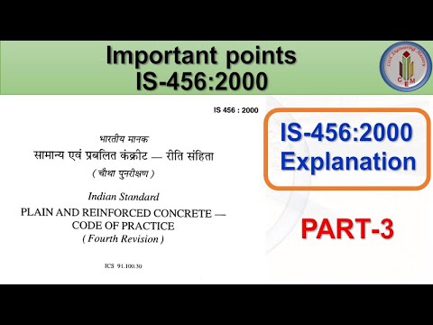 IS-456:2000 | IS-456 Explanation | Indian Standard code for Plain and Reinforced Cement Concrete |
