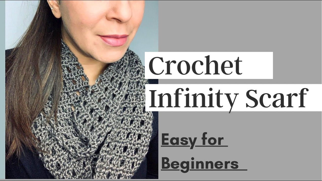 How to Crochet Infinity Scarf - Easy for Beginners
