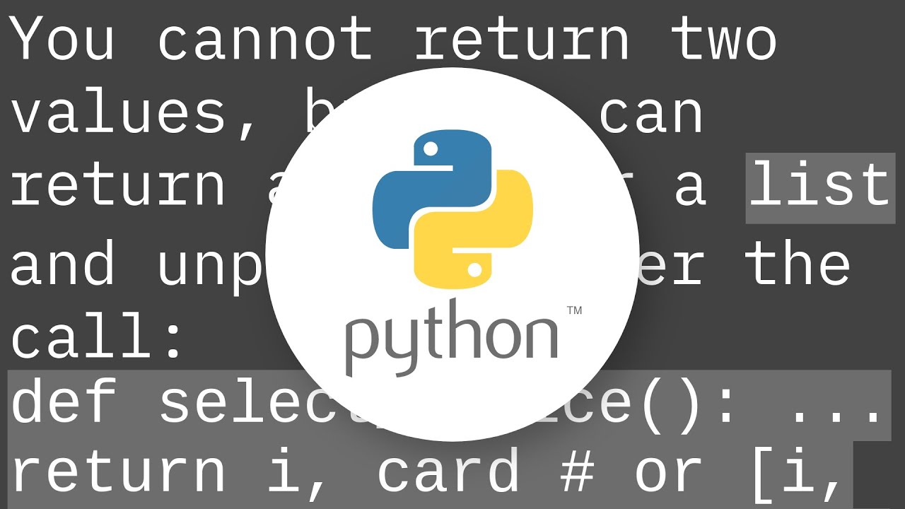 How can I return two values from a function in Python?